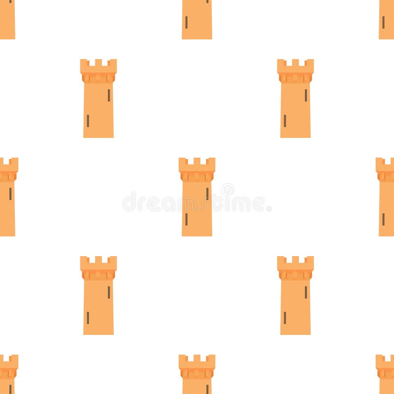 Medieval Battle Tower Pattern Seamless Vector Stock Vector ...