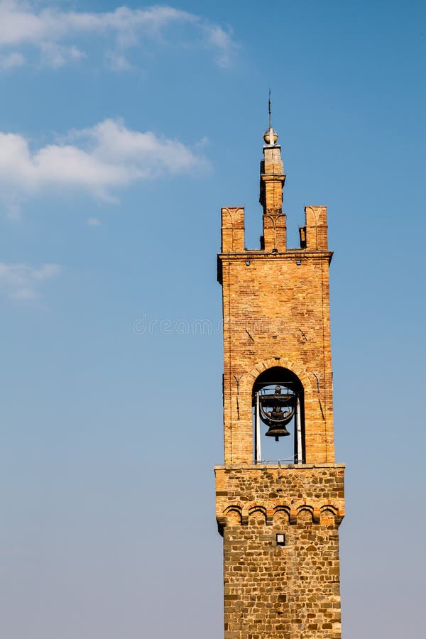 The Medieval Bell Tower in Montalcino Stock Image - Image of beautiful ...