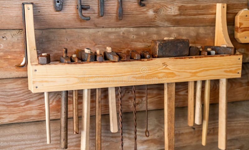 Medieval Blacksmith S Tools. Fragment of a Medieval Blacksmith S ...