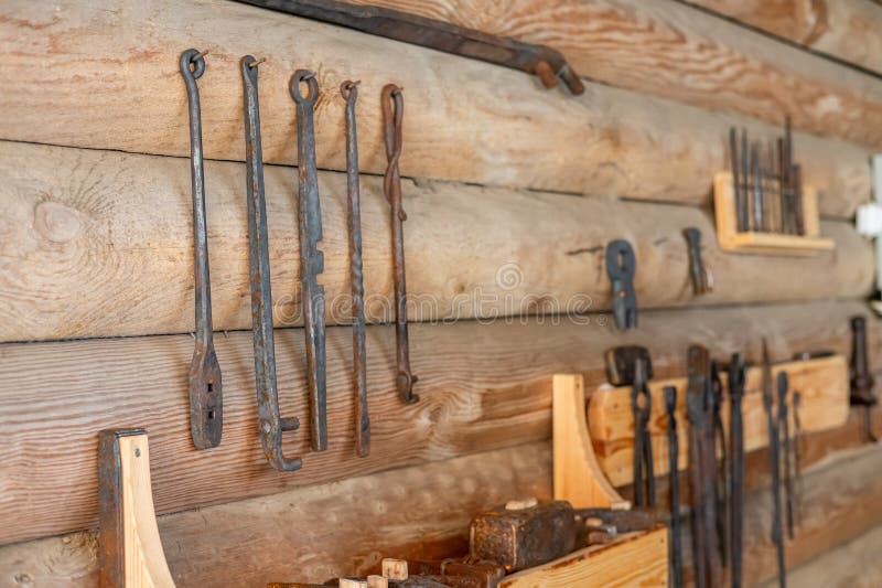 Medieval Blacksmith S Tools. Fragment of a Medieval Blacksmith S ...