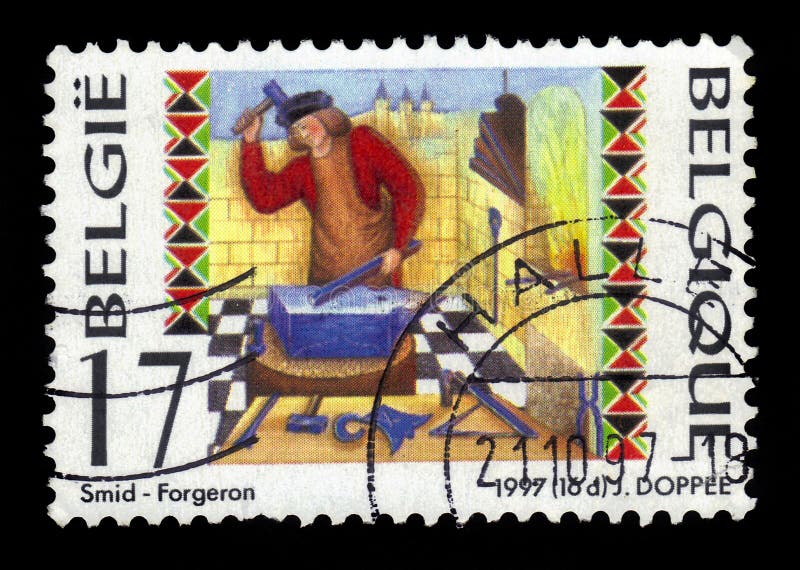 Medieval Blacksmith at Work Editorial Photo - Image of retro, hammer ...