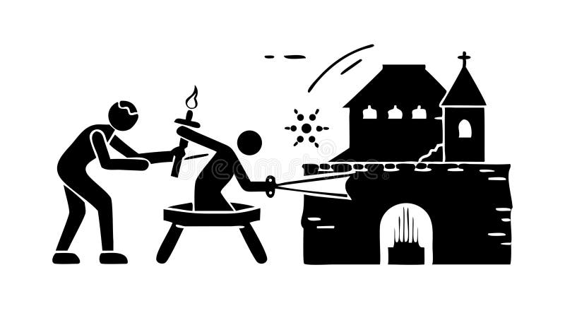 Medieval Blacksmiths Stock Illustrations – 94 Medieval Blacksmiths ...