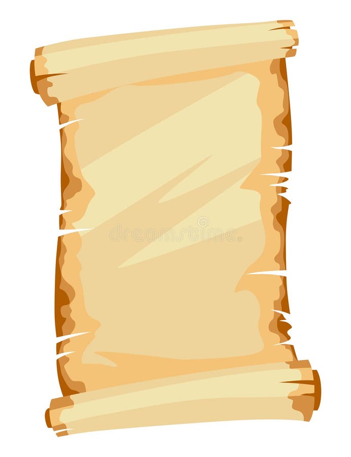 Medieval Blank Scroll. Ancient Papyrus Roll for Map, Old Bible or ...