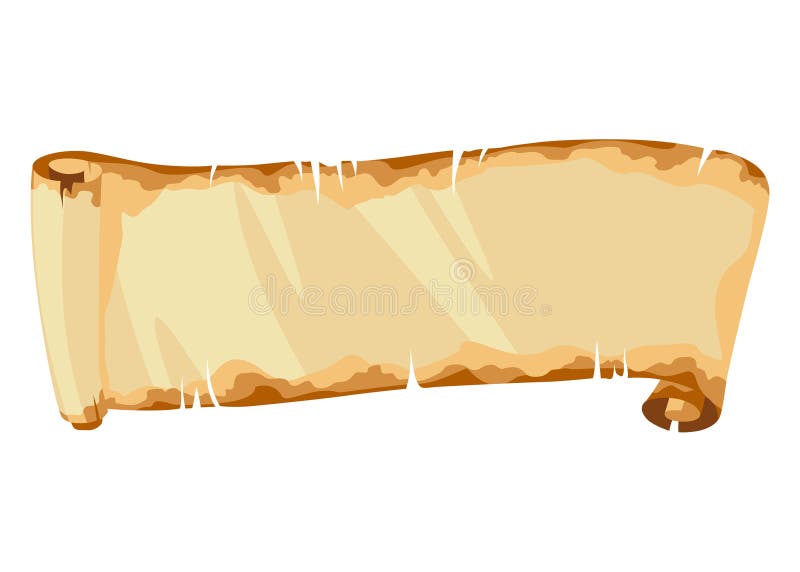 Medieval Blank Scroll. Ancient Papyrus Roll for Map, Old Bible or ...