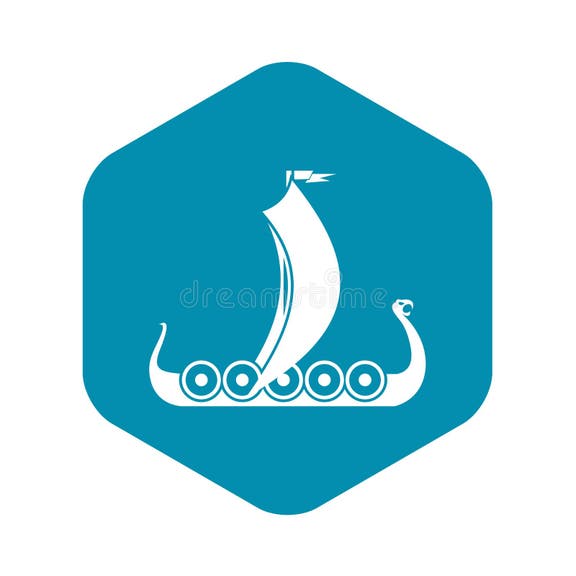 Medieval Boat Icon, Simple Style Stock Vector - Illustration of ...