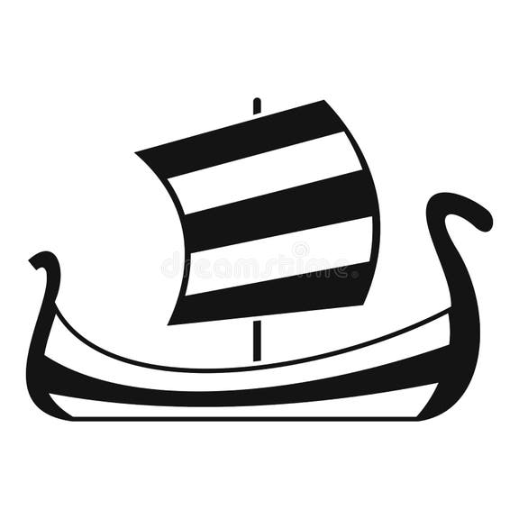 Medieval Boat Icon, Simple Style Stock Vector - Illustration of design ...