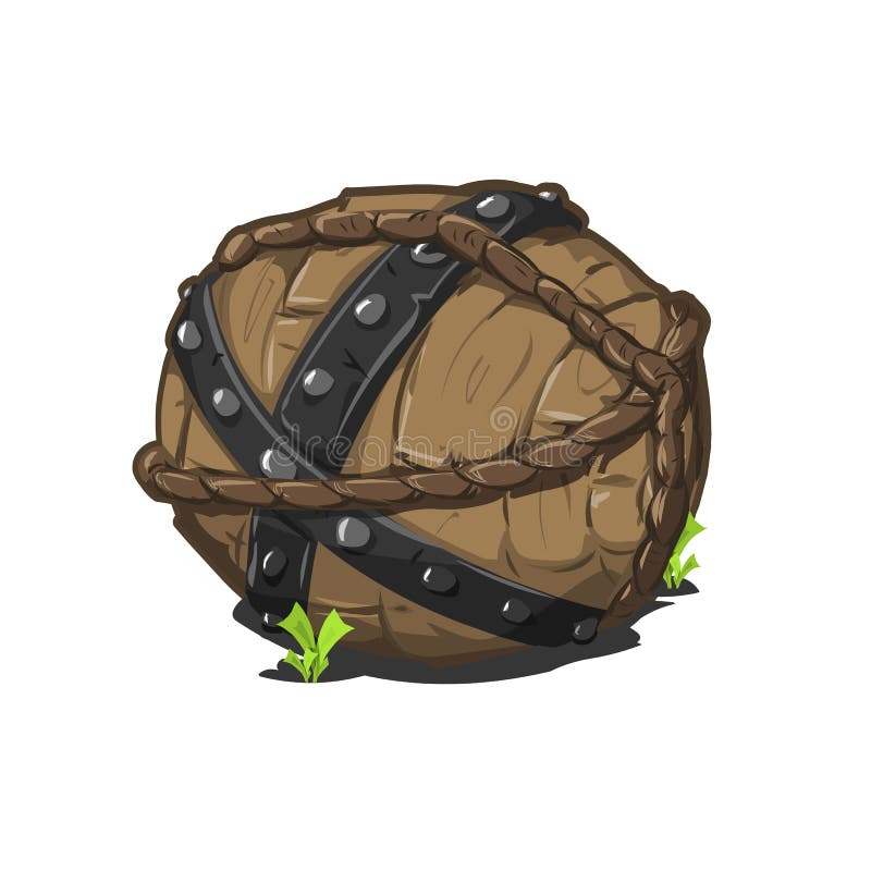 Medieval bomb made of wood stock vector. Illustration of history - 85539076