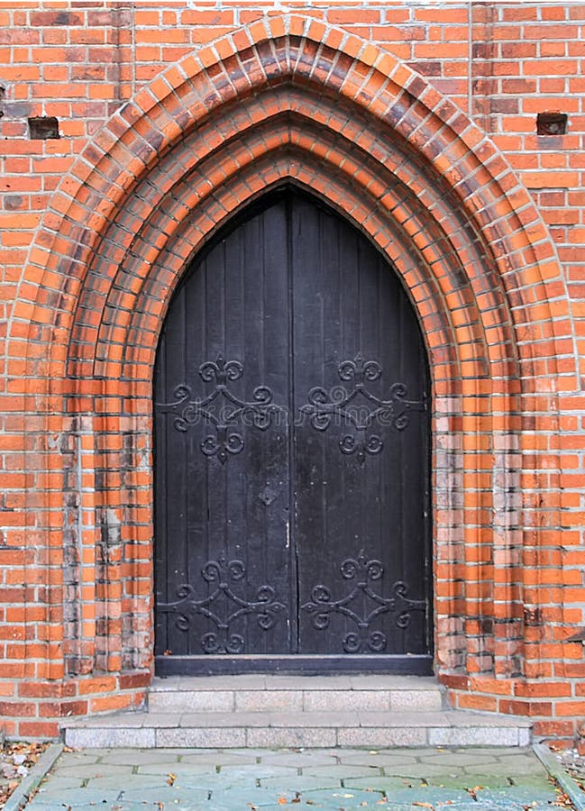 Medieval Brick Arch Over the Door Stock Image - Image of entrance ...