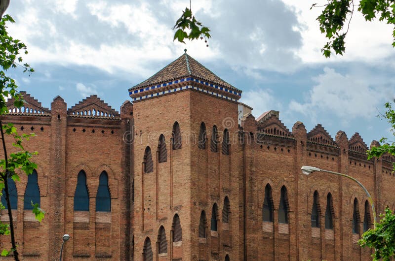 Medieval Brick Castle in Spain. Beautiful Old Red Brick Building on a ... Medieval Brick Castle in Spain. Beautiful Old Red Brick Building on a ...