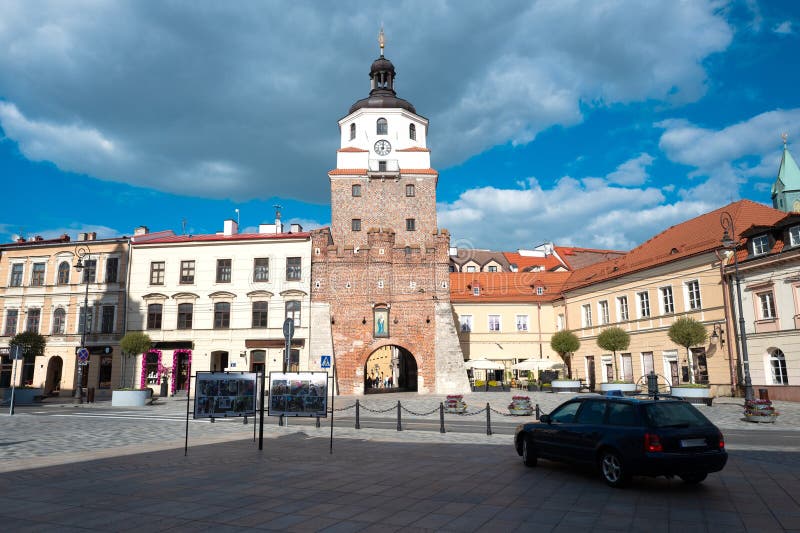 Medieval Brick Gate Brama Krakow Lublin Poland Editorial Image - Image ...