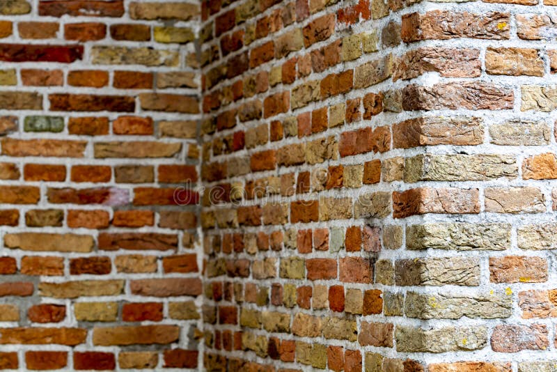 Medieval Bricks Wall, Brick Structure Background or Wallpaper Stock ...