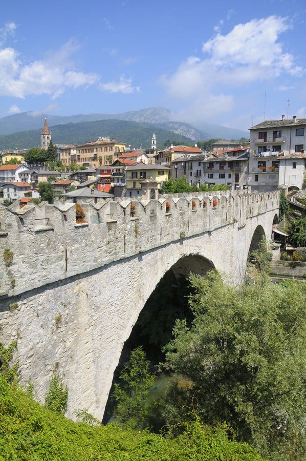 Medieval bridge stock photo. Image of devils, crenellated - 30236662