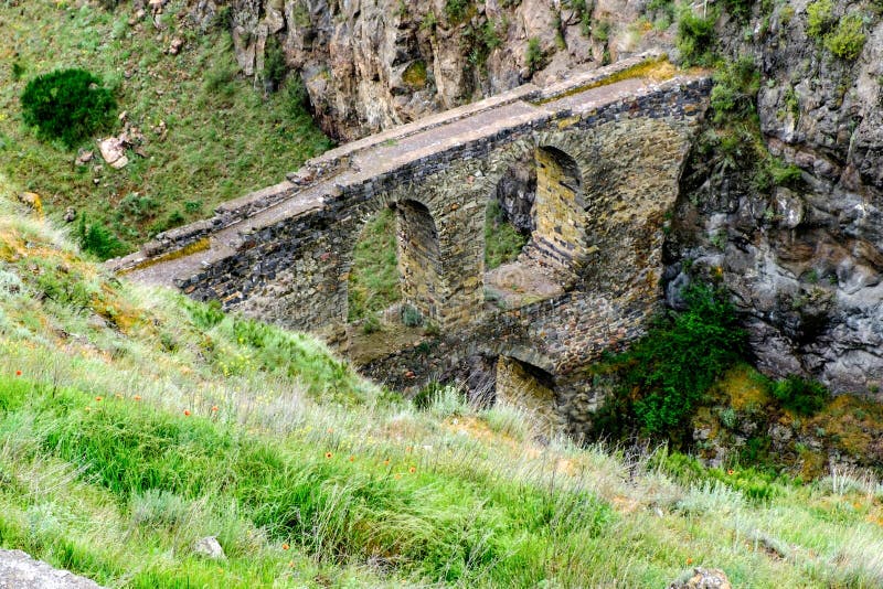 Medieval bridge. stock photo. Image of outdoor, arch - 164489976