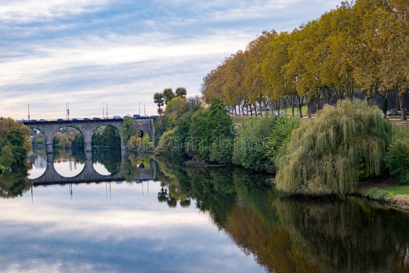 A Medieval Bridge in Limoges Stock Photo - Image of stone, bridge ...