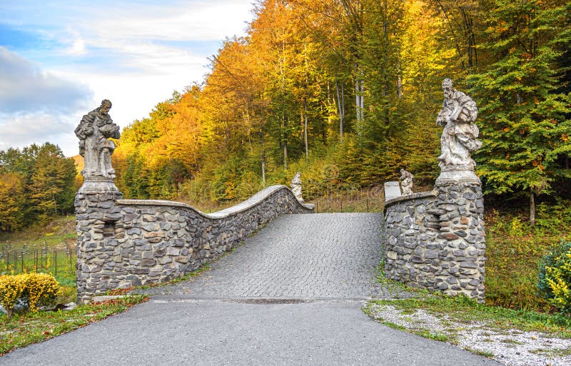 Medieval Bridge in the Park. Stock Photo - Image of beauty, medieval ...