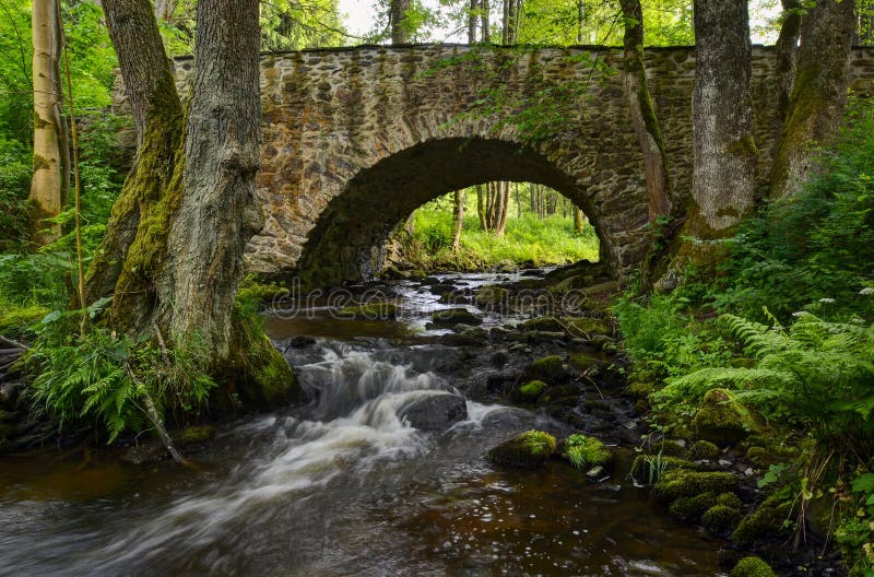 Medieval bridge stock photo. Image of grass, structure - 41813746