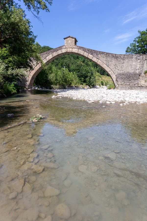 Medieval Bridges on the Pilgrim Roads To Rome Stock Photo - Image of ...