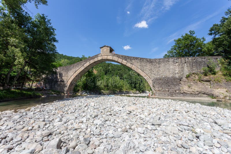 Medieval Bridges on the Pilgrim Roads To Rome Stock Image - Image of ...