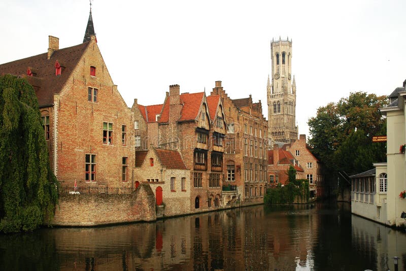 Medieval Bruges in Belgium stock image. Image of medieval - 38080153