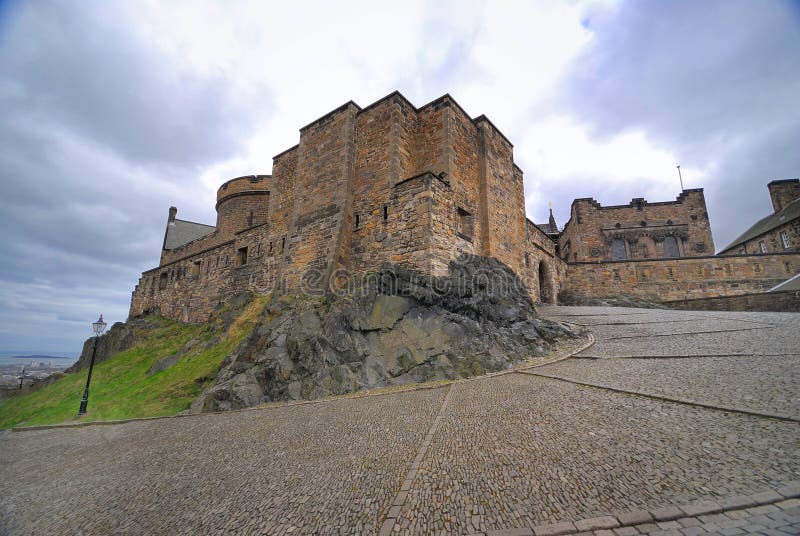 Medieval Buildings in Edinburgh Castle Stock Photo - Image of heritage ...