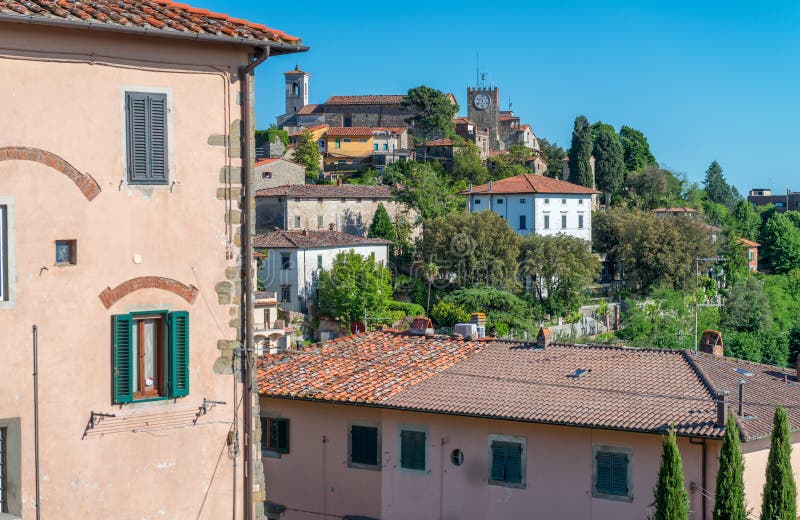 Medieval Buildings of Montecatini Alto, Italy Stock Photo - Image of ...