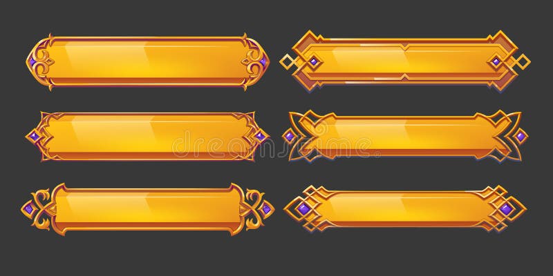 Medieval Buttons, Ui Game Menu Isolated Elements Stock Vector ... Medieval Buttons, Ui Game Menu Isolated Elements Stock Vector ...