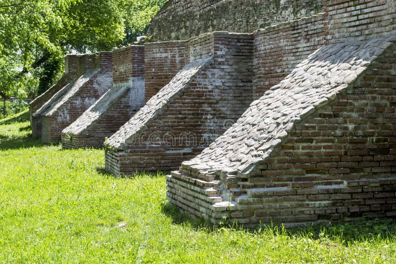 Medieval Wall with Buttresses Stock Photo - Image of reinforcement ...