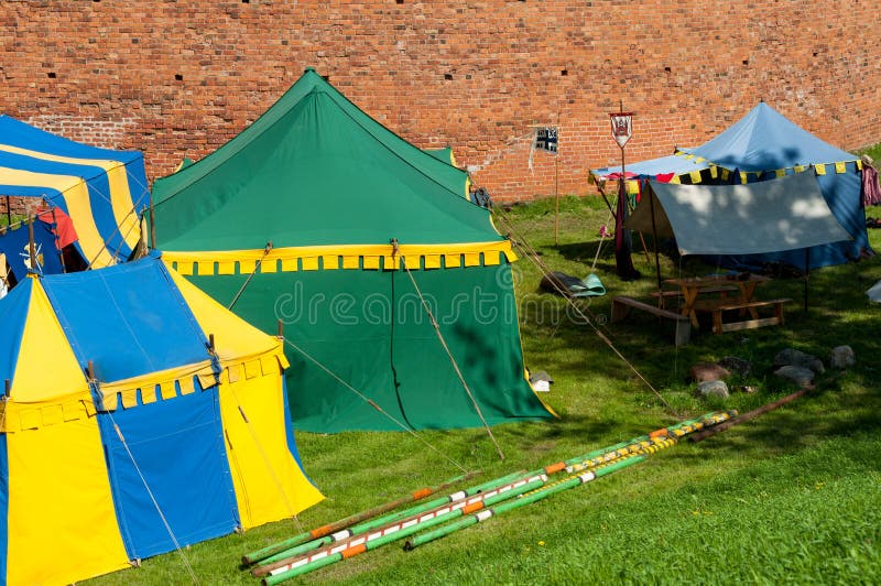 Medieval camp stock photo. Image of tents, lager, ritter - 16013242