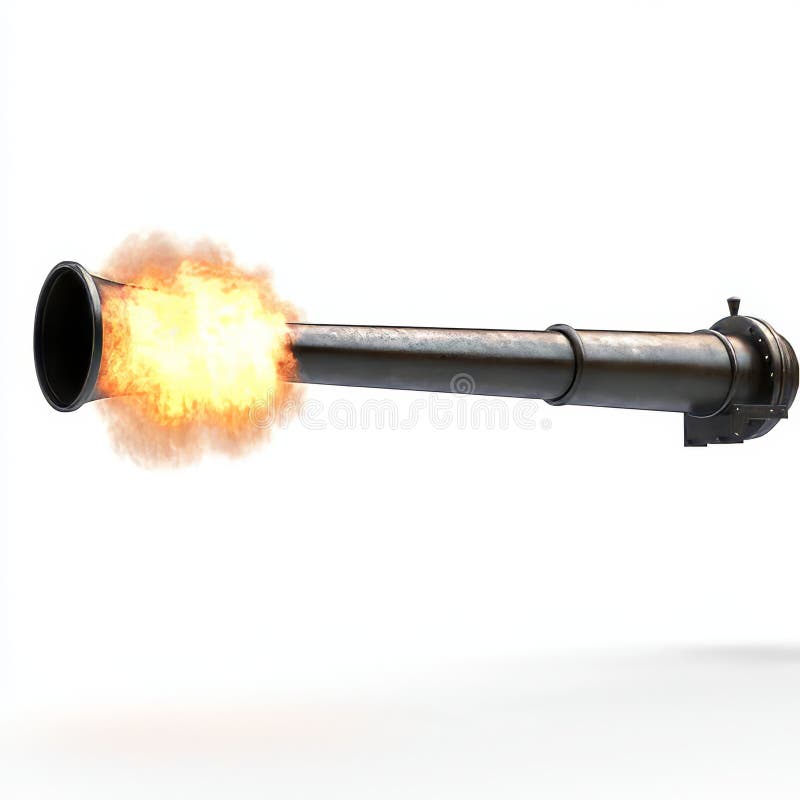 A Medieval Cannon is Firing in Isolation on a Transparent Background ...