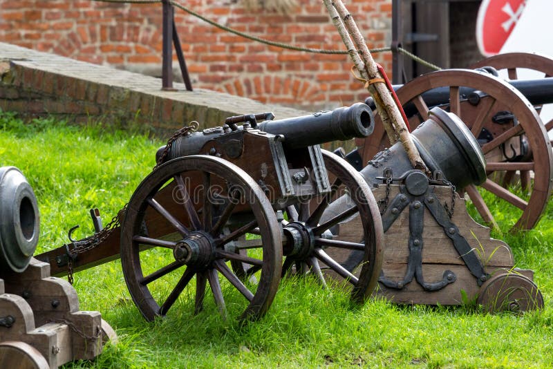 Medieval Cannon Gunpowder Artillery in the Middle Ages Stock Image ...