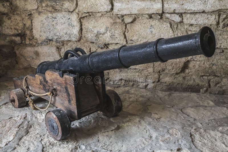 Medieval Cannon in an Old Castle Stock Photo - Image of medieval ...