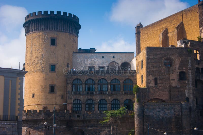 The Medieval Castel Nuovo, Naples, Italy. Stock Image - Image of castel ...
