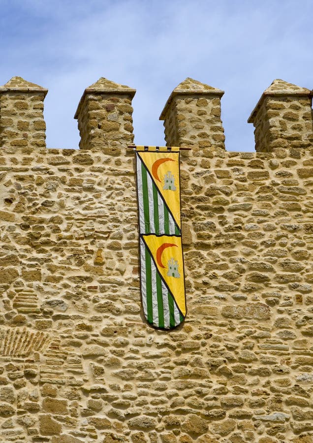 Medieval castle stock image. Image of film, wall, battlement - 699493