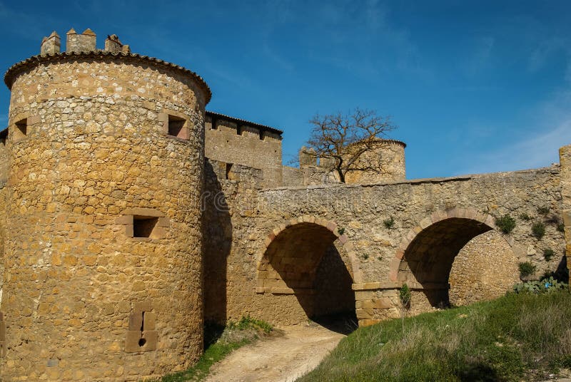 Medieval Castle in Almenar, Soria, Castilla Y Leon, Spain Stock Image ...
