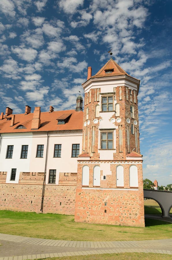 Medieval castle in Belarus stock image. Image of manor - 58537143