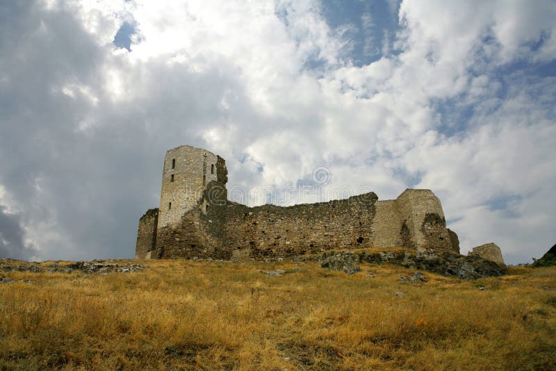 Medieval Castle with Blue Sky and Clouds Stock Photo - Image of fort ...