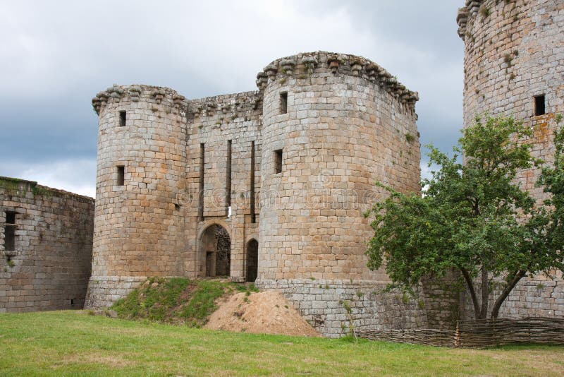 Medieval Castle in Brittany, France Stock Image - Image of antique ...