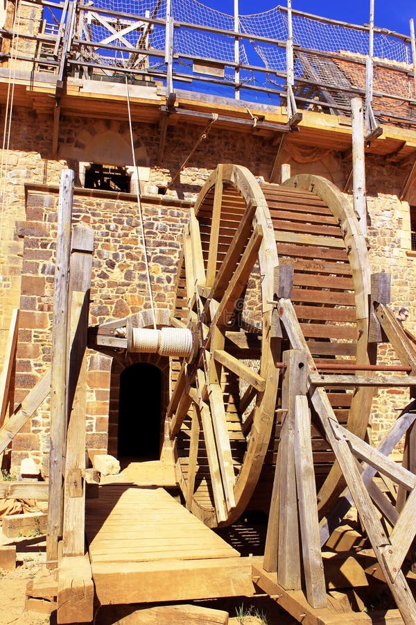 Water Lifting Winch of Medieval England Stock Image - Image of dover ...