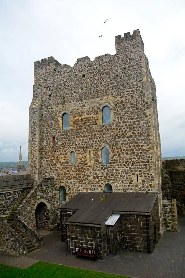 Medieval Castle, Carrickfergus, Northern Ireland Stock Image - Image of ...