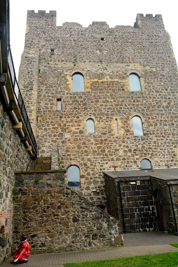 Medieval Castle, Carrickfergus, Northern Ireland Stock Photo - Image of ...