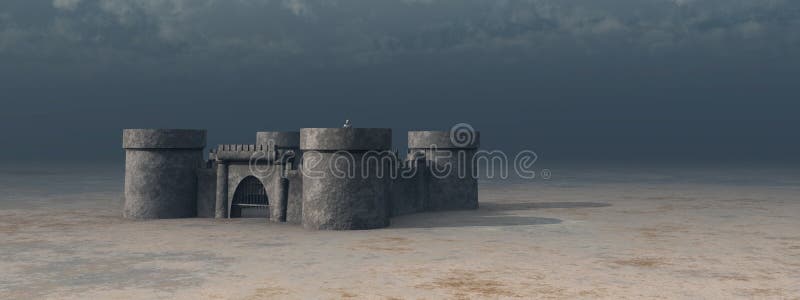 Medieval castle stock illustration. Illustration of middle - 80252356