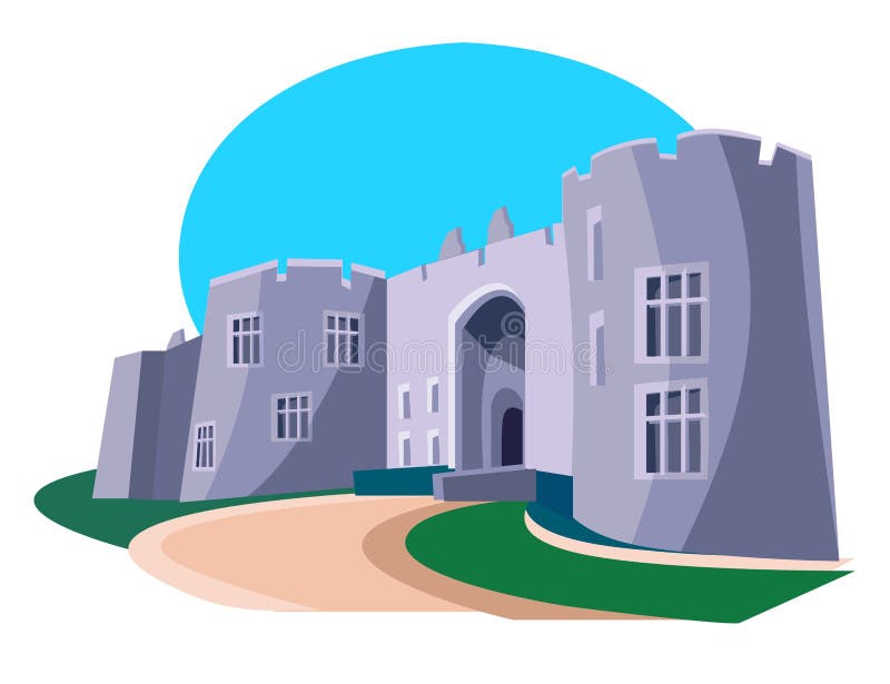 Medieval Castle Walls stock illustration. Illustration of houses - 26870586