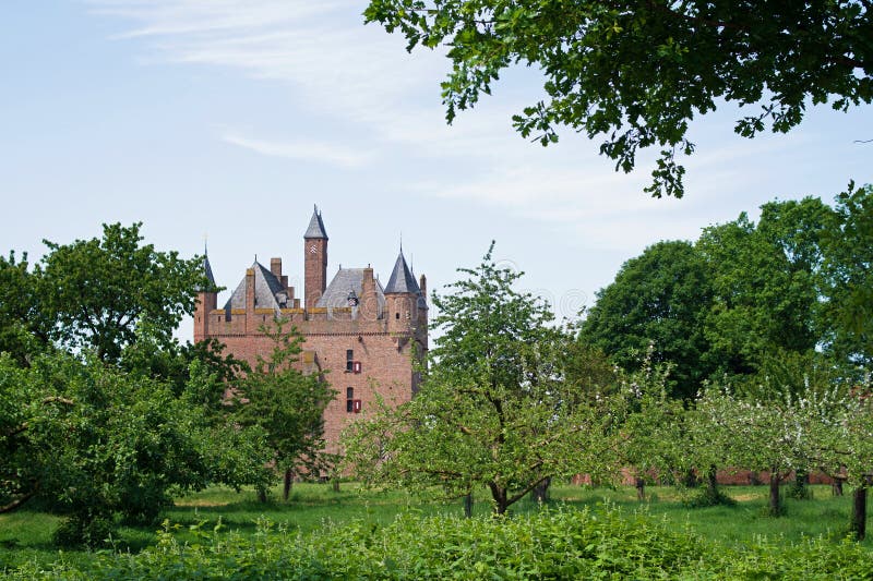 Medieval Castle Doornenburg, Netherlands Stock Image - Image of ...