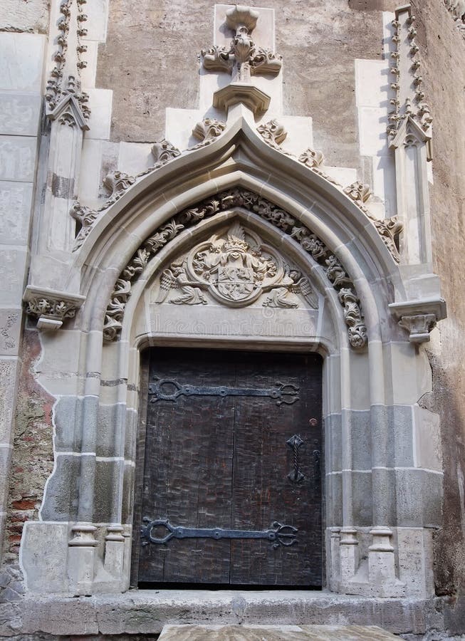 Medieval castle entrance stock image. Image of arches - 10368095