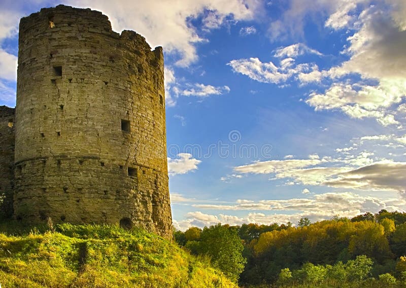 Medieval Castle and Fall Beginning Stock Photo - Image of battle ...