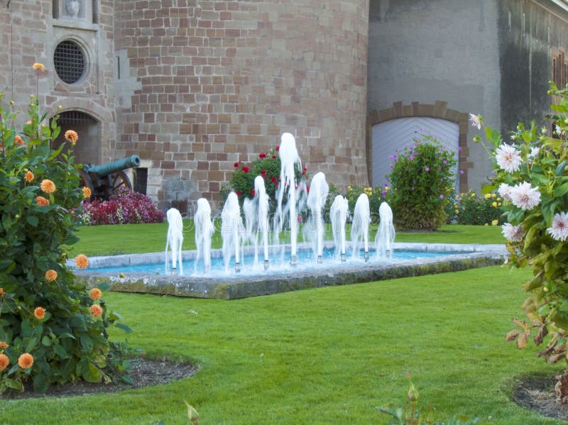 Medieval Castle Fountain stock image. Image of morges - 11401755