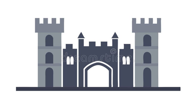 Medieval Castle Gate. Historical Security, Vector Design Generative AI ...