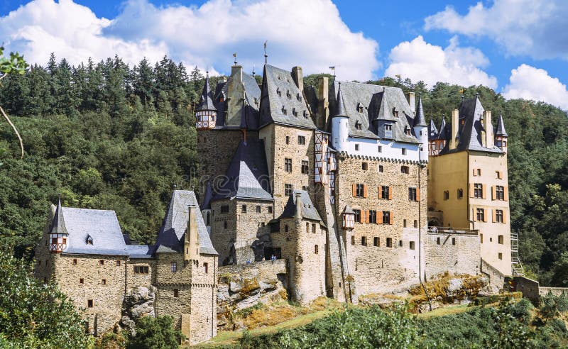 Shot of a Medieval Castle in Germany on a Fine Sunny Day Under a Blue ...