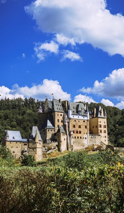 Shot of a Medieval Castle in Germany on a Fine Sunny Day Under a Blue ...