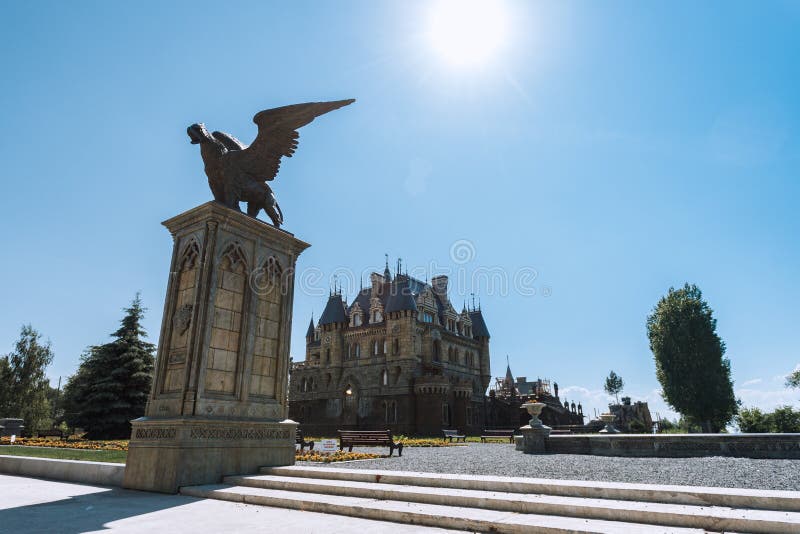 Large the Medieval Castle in Gothic Style Stock Image - Image of ...